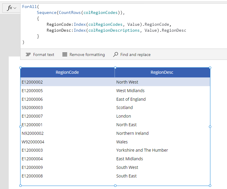 Power Apps Guide Data Combine Columns From Separate Tables Into A Single Table Power Apps 
