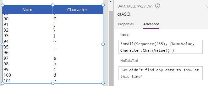 Power Apps Guide Text How To Convert A Character To Its ASCII 